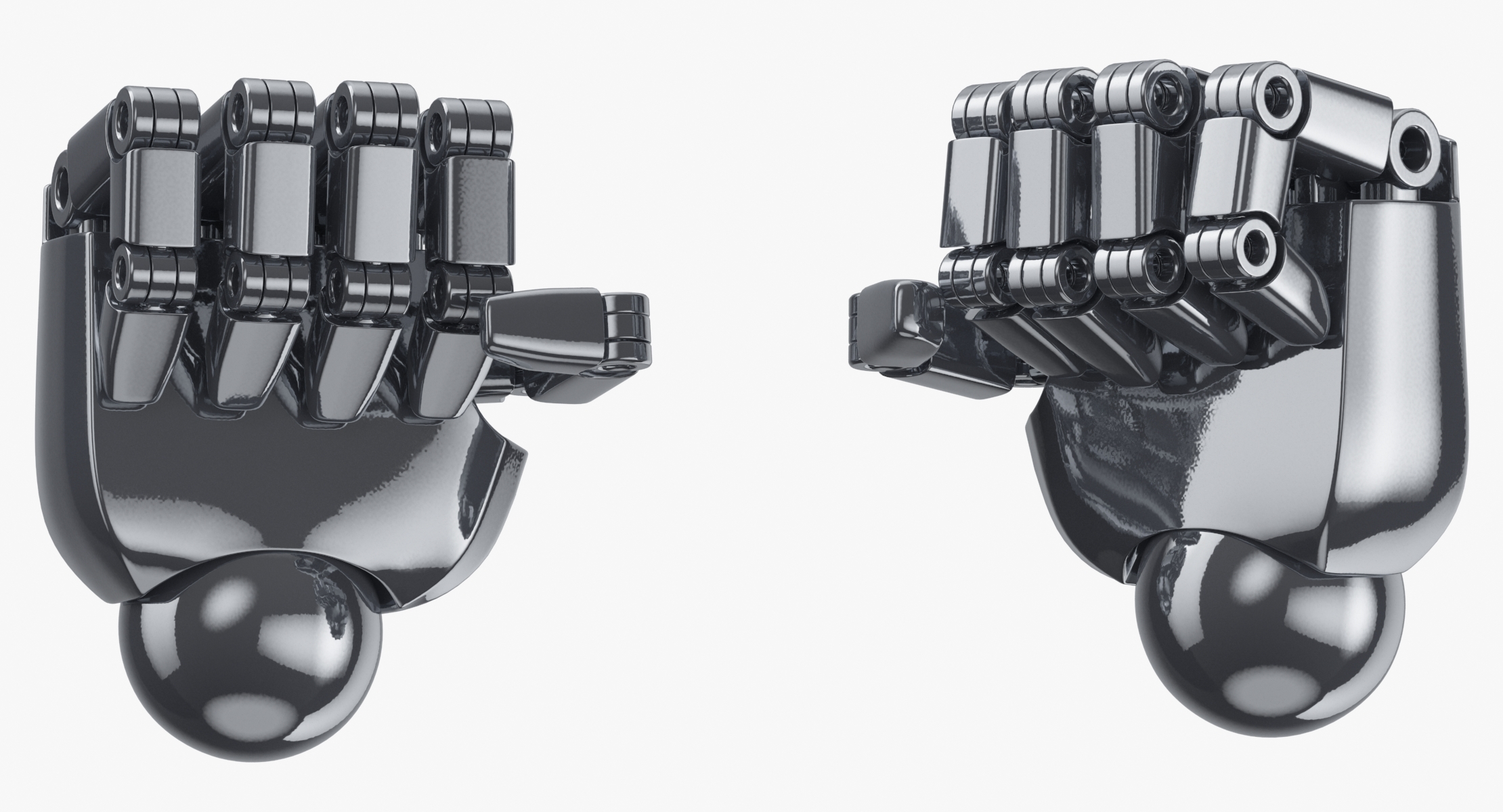 3D robot hands 01 fist model - TurboSquid 1445671