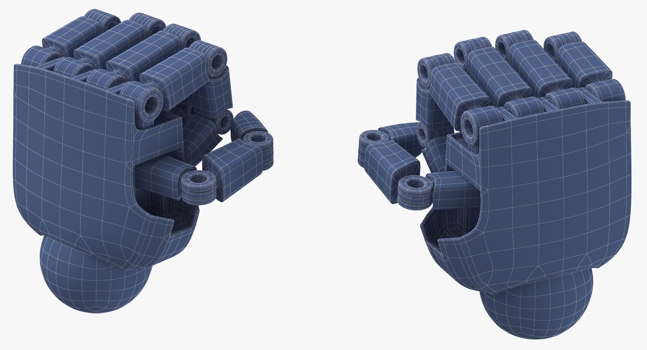 Modello 3D Robot Hands 01 Fist - TurboSquid 1445671