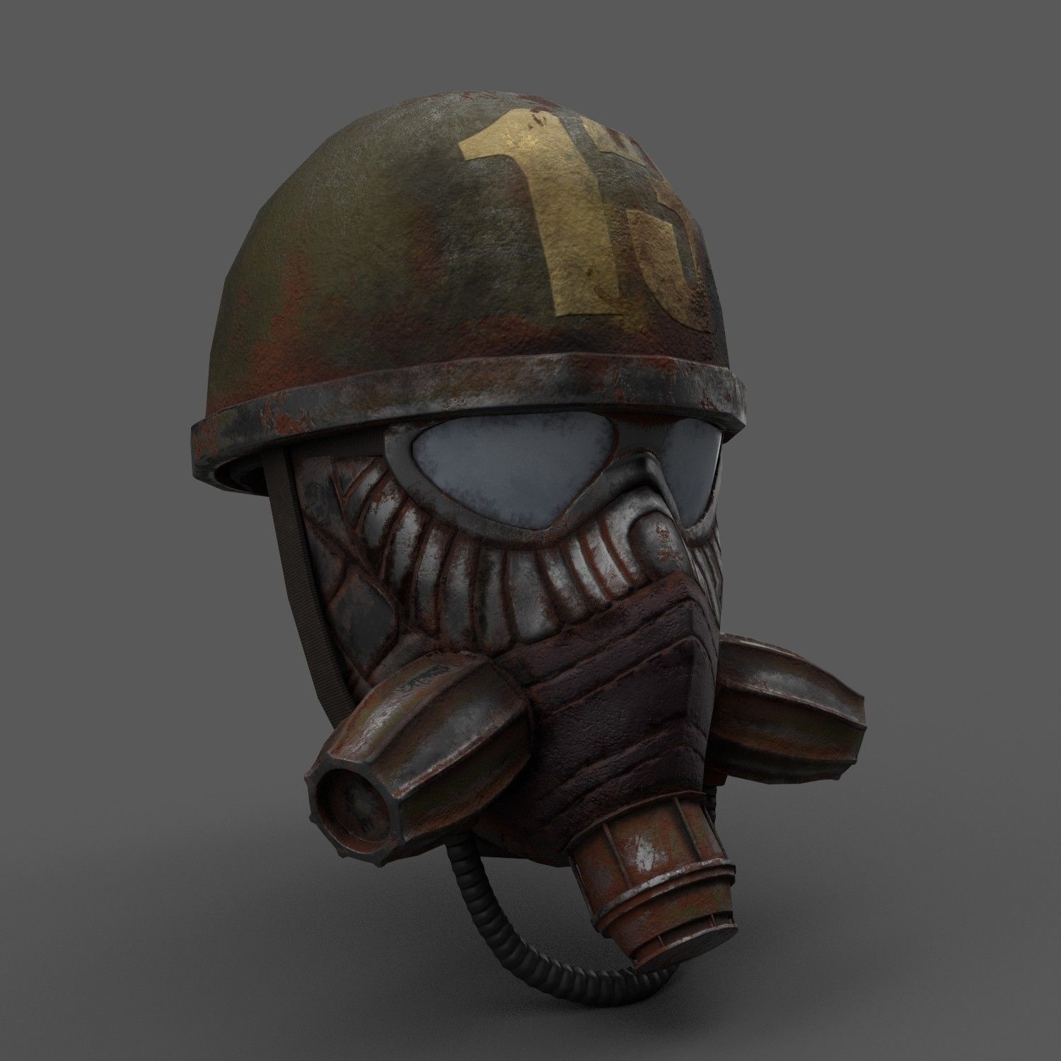 Combat gas mask helmet 3D - TurboSquid 1449982