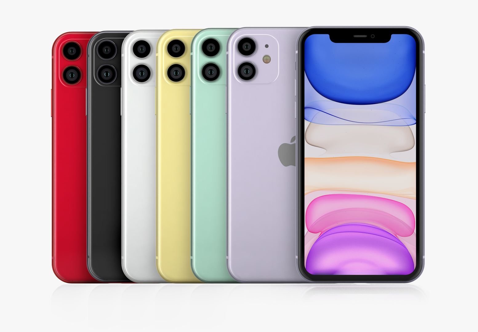 iPhone 11 Pro e iPhone 11 Pro Max e iPhone 11 todos em cores Modelo 3D ...