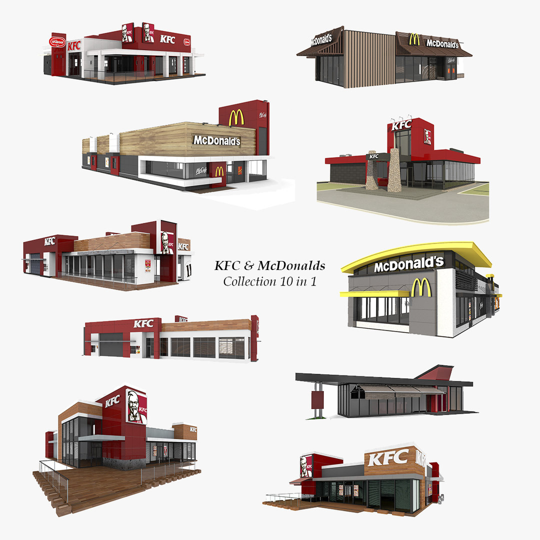 10 kfc mcdonalds model - TurboSquid 1450143