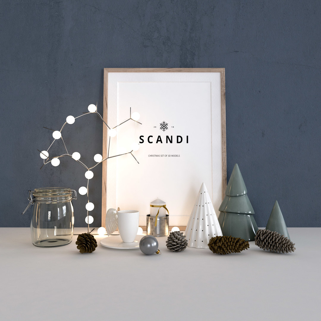 3D scandi - christmas decoration model - TurboSquid 1450198