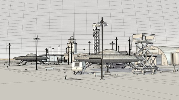 3D area 51 military base model - TurboSquid 1450420