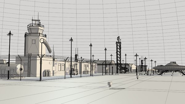 3D area 51 military base model - TurboSquid 1450420