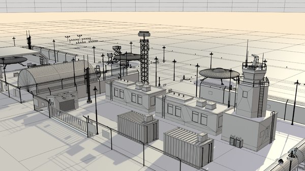 3D area 51 military base model - TurboSquid 1450420