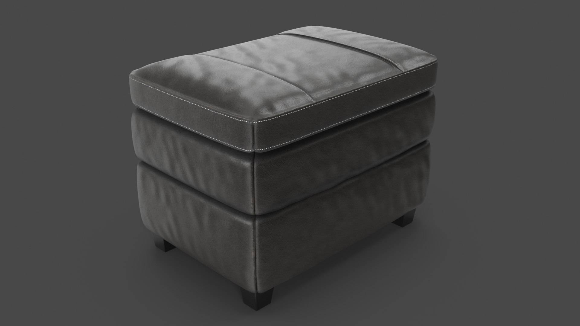 3D leather ottoman cushion model - TurboSquid 1412158