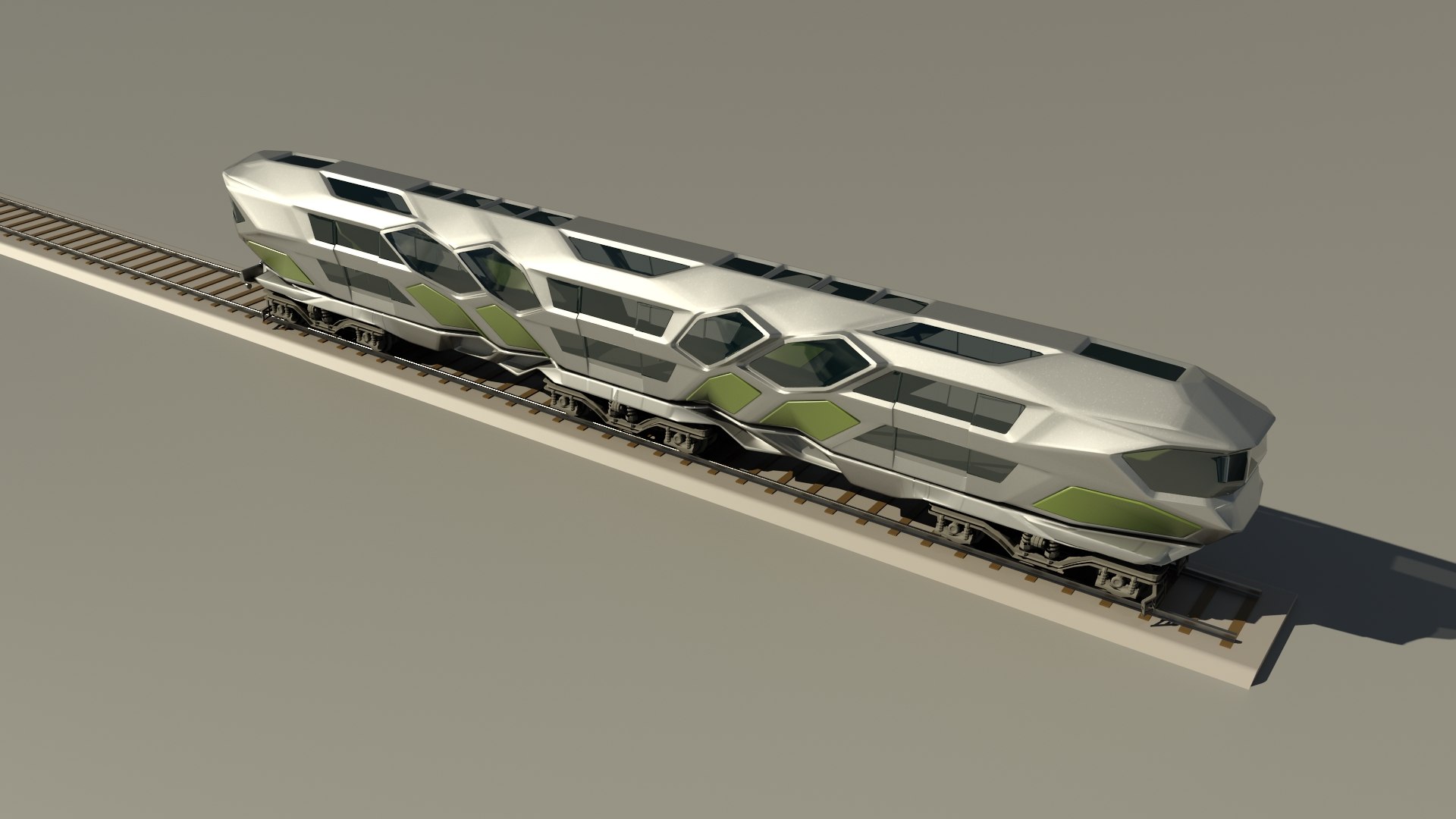 3D model futuristic train - - TurboSquid 1450443