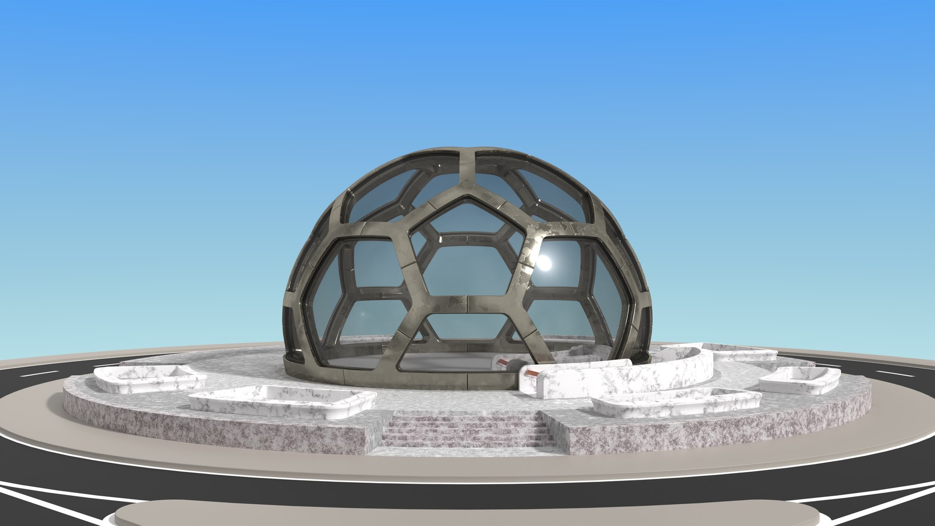 3D dome blender greenhouses - TurboSquid 1450660