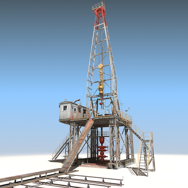3d land rig scene