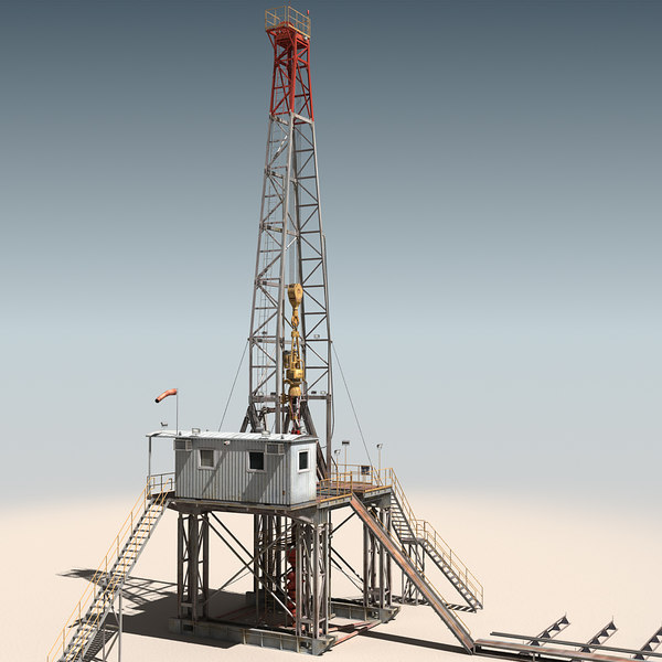 3d land rig scene