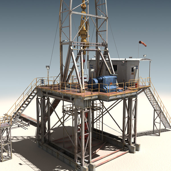 3d land rig scene