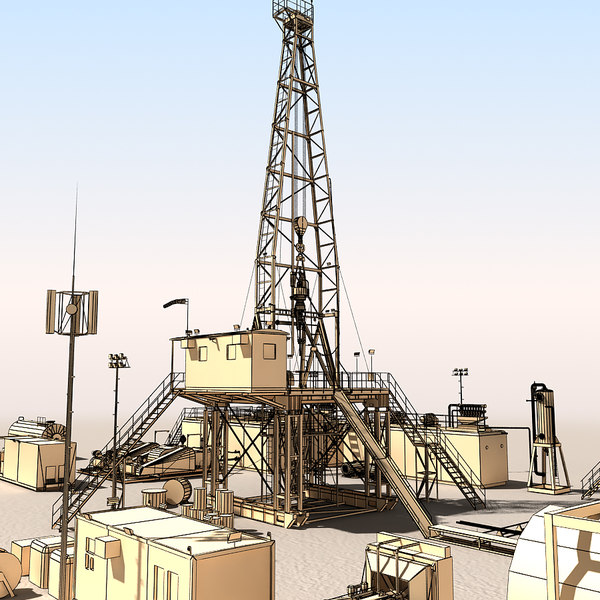 3d land rig scene