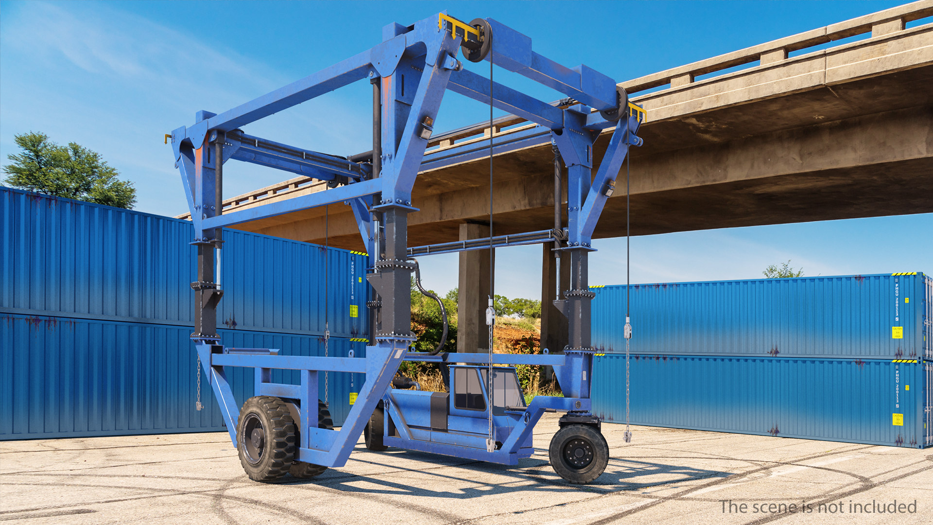 Straddle carrier rigged 3D model - TurboSquid 1451148