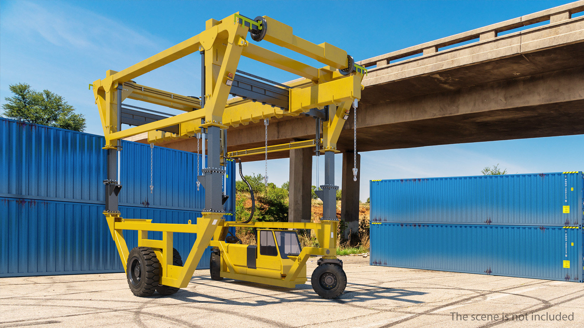 3D heavy duty straddle carrier - TurboSquid 1451125