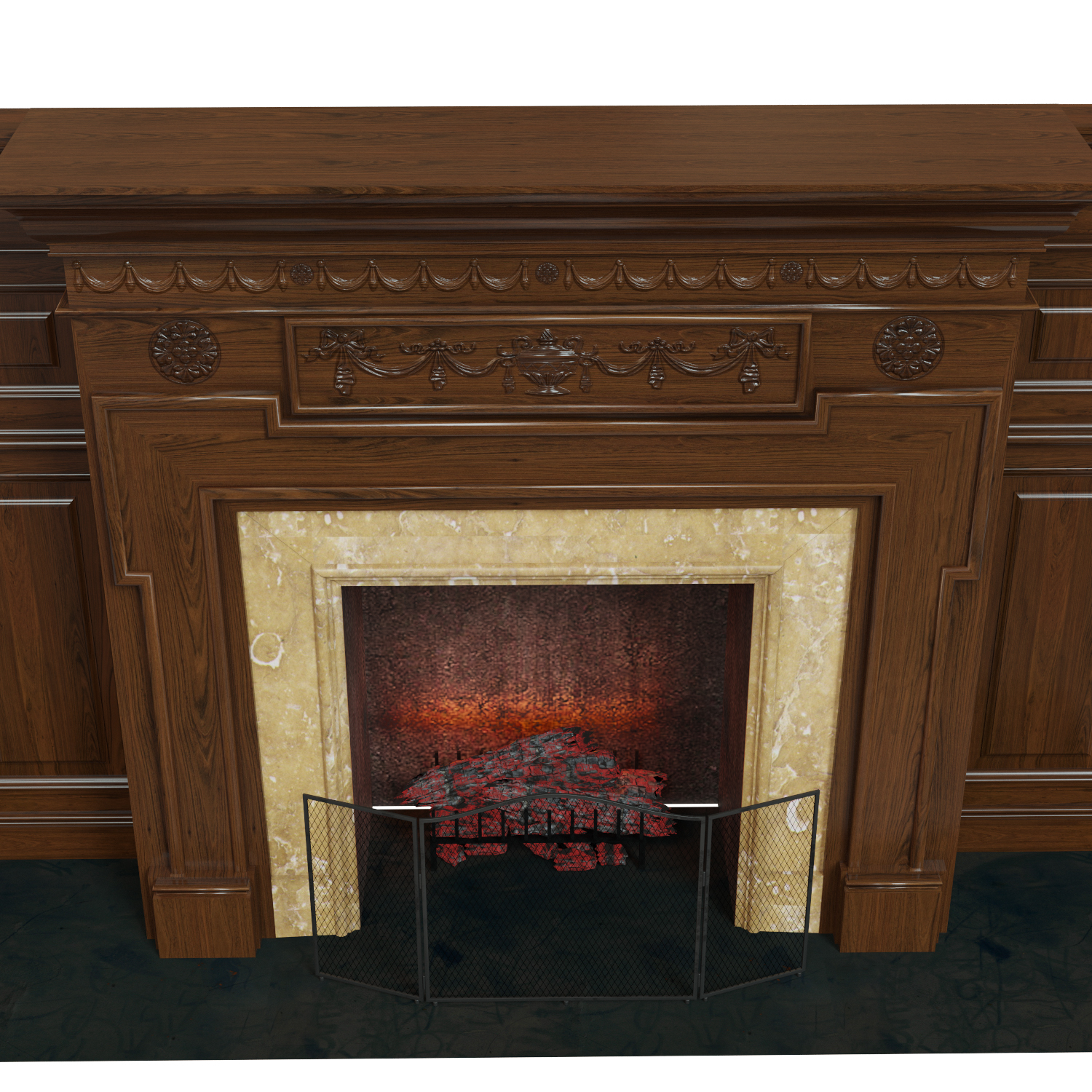 Classic fireplace 3D model - TurboSquid 1451011
