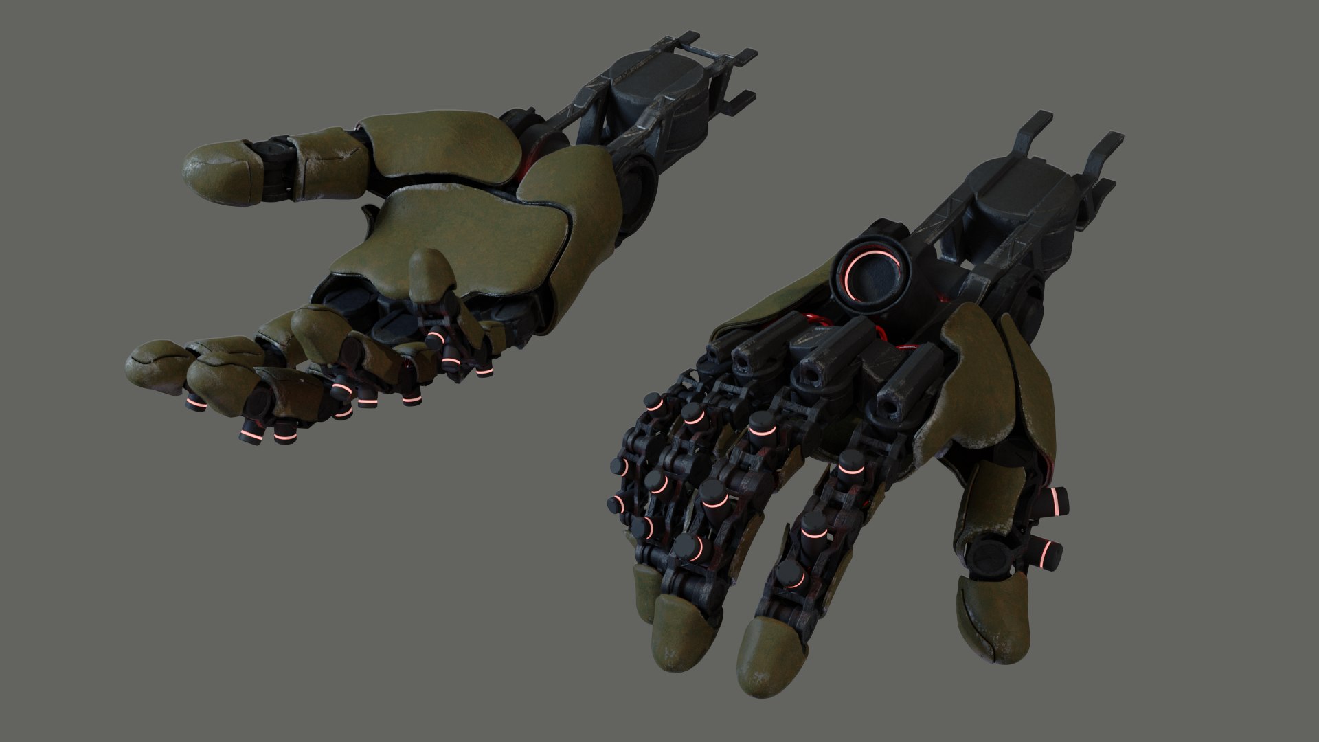 3D hand mechanical model - TurboSquid 1451053