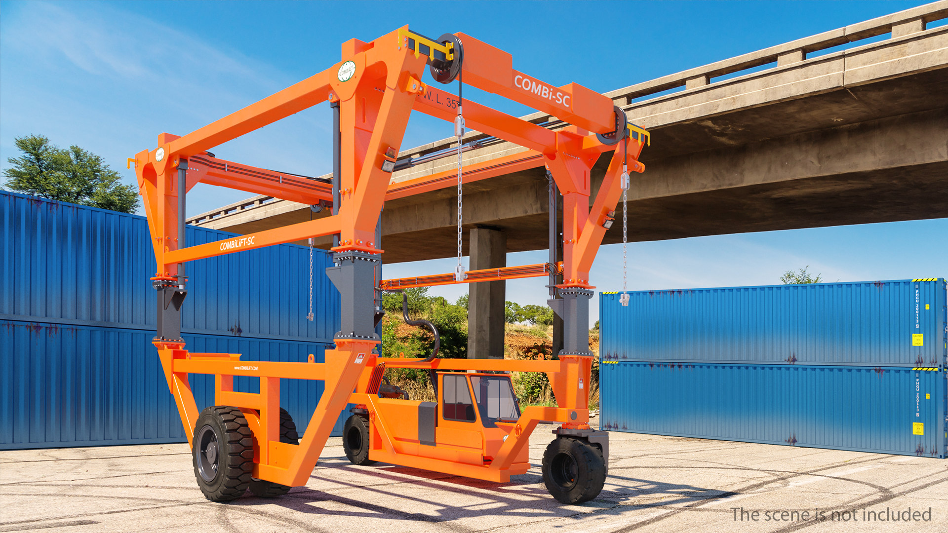 Combi-sc straddle carrier clean 3D - TurboSquid 1451782