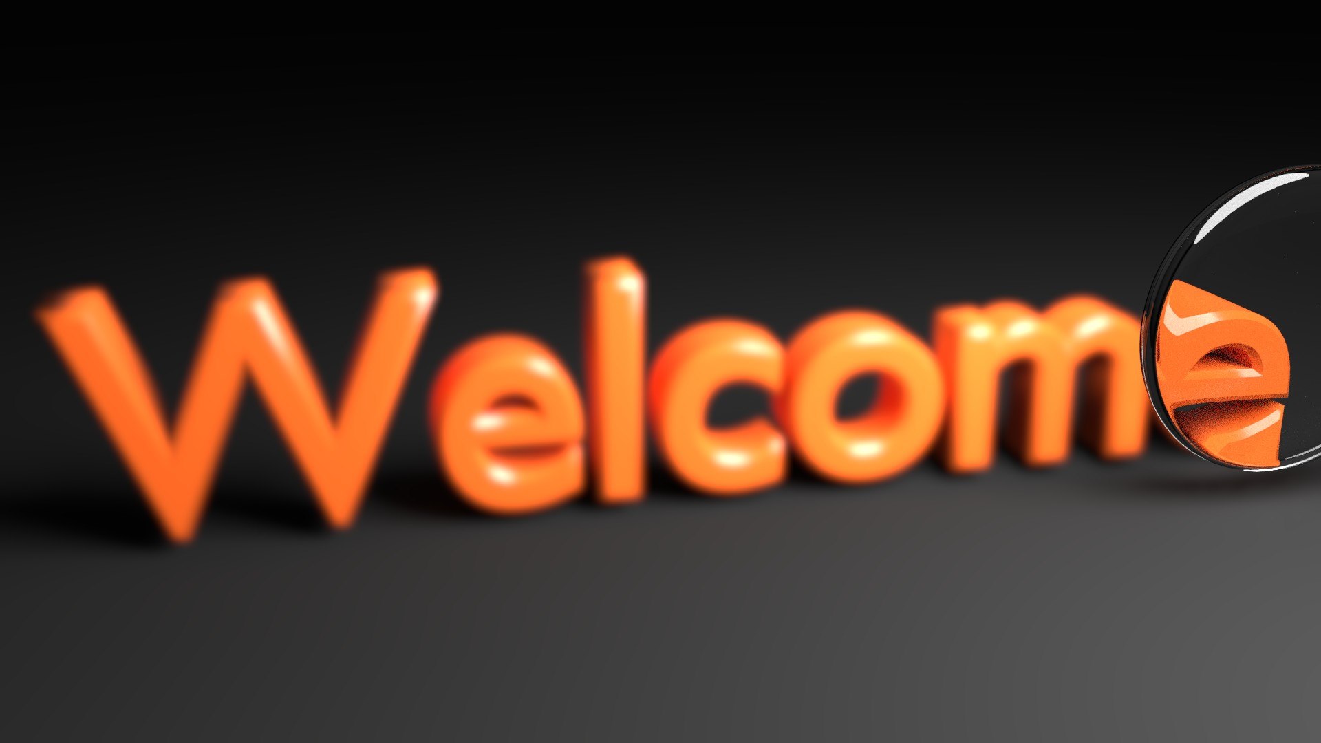 3D focused welcome text animation - TurboSquid 1451675