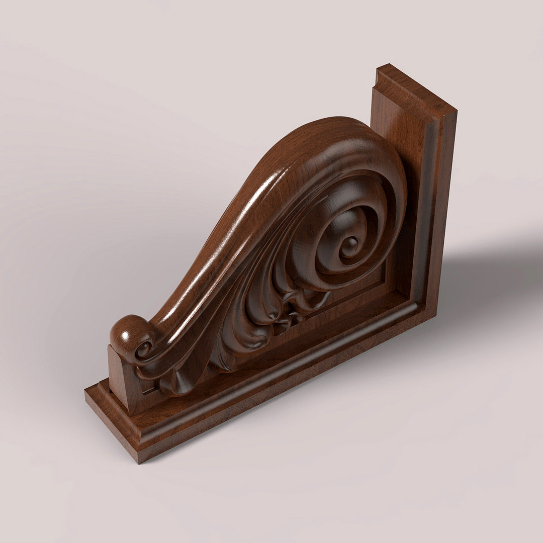 Carved Corbel Cnc 3d Model Turbosquid 1451795