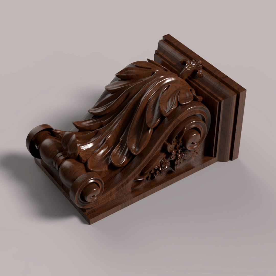 Carved Corbel Cnc 3d Model Turbosquid 1451802