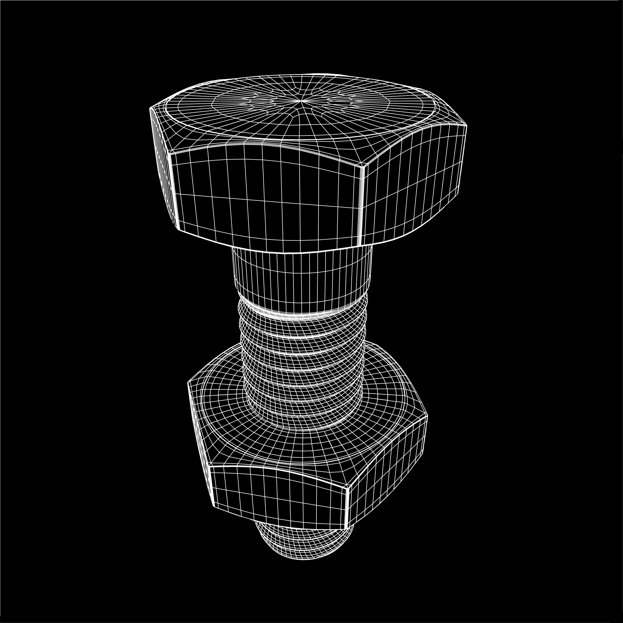 modelo 3d Tornillo y tuerca - TurboSquid 1452014