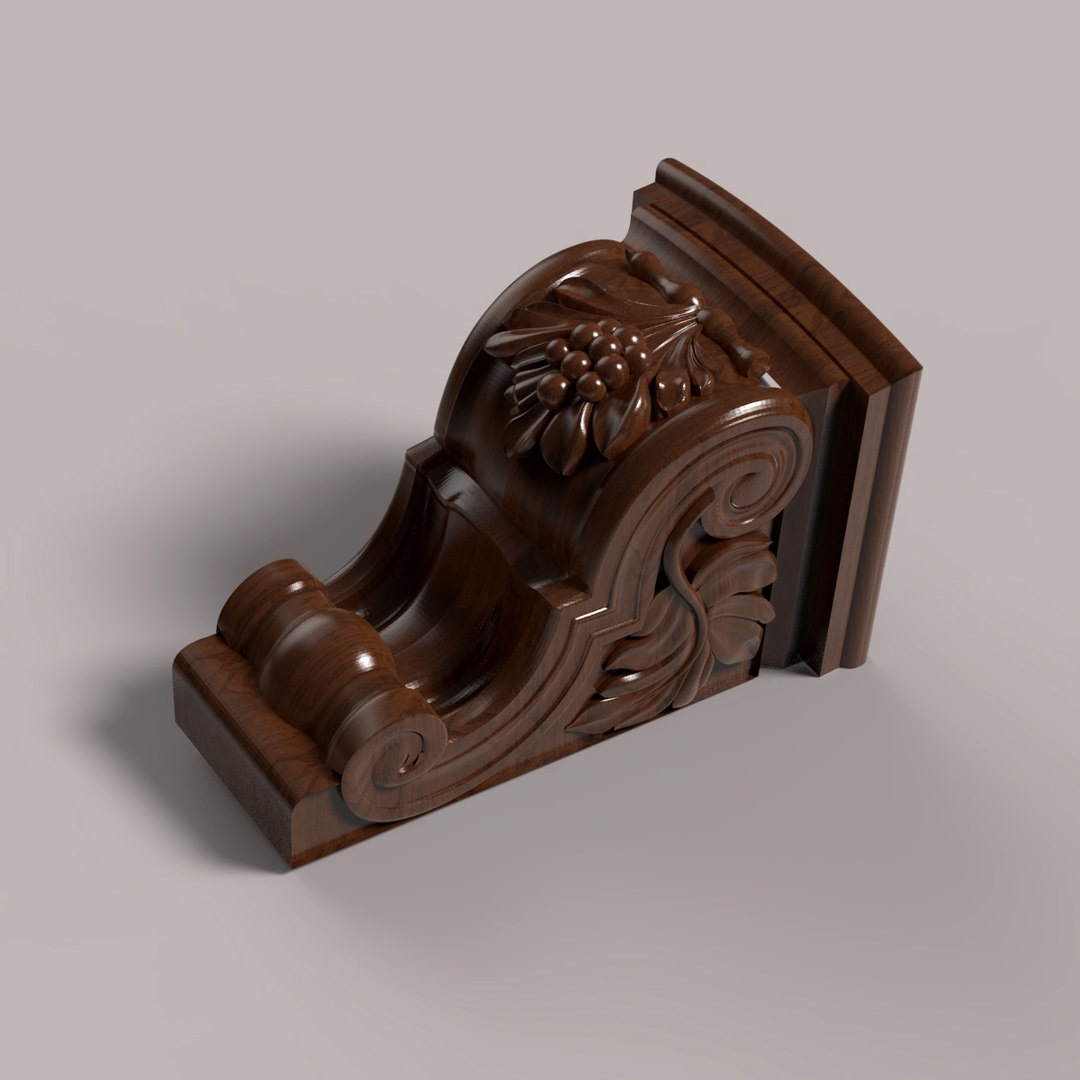 Carved Corbel Cnc 3d Model Turbosquid 1452405