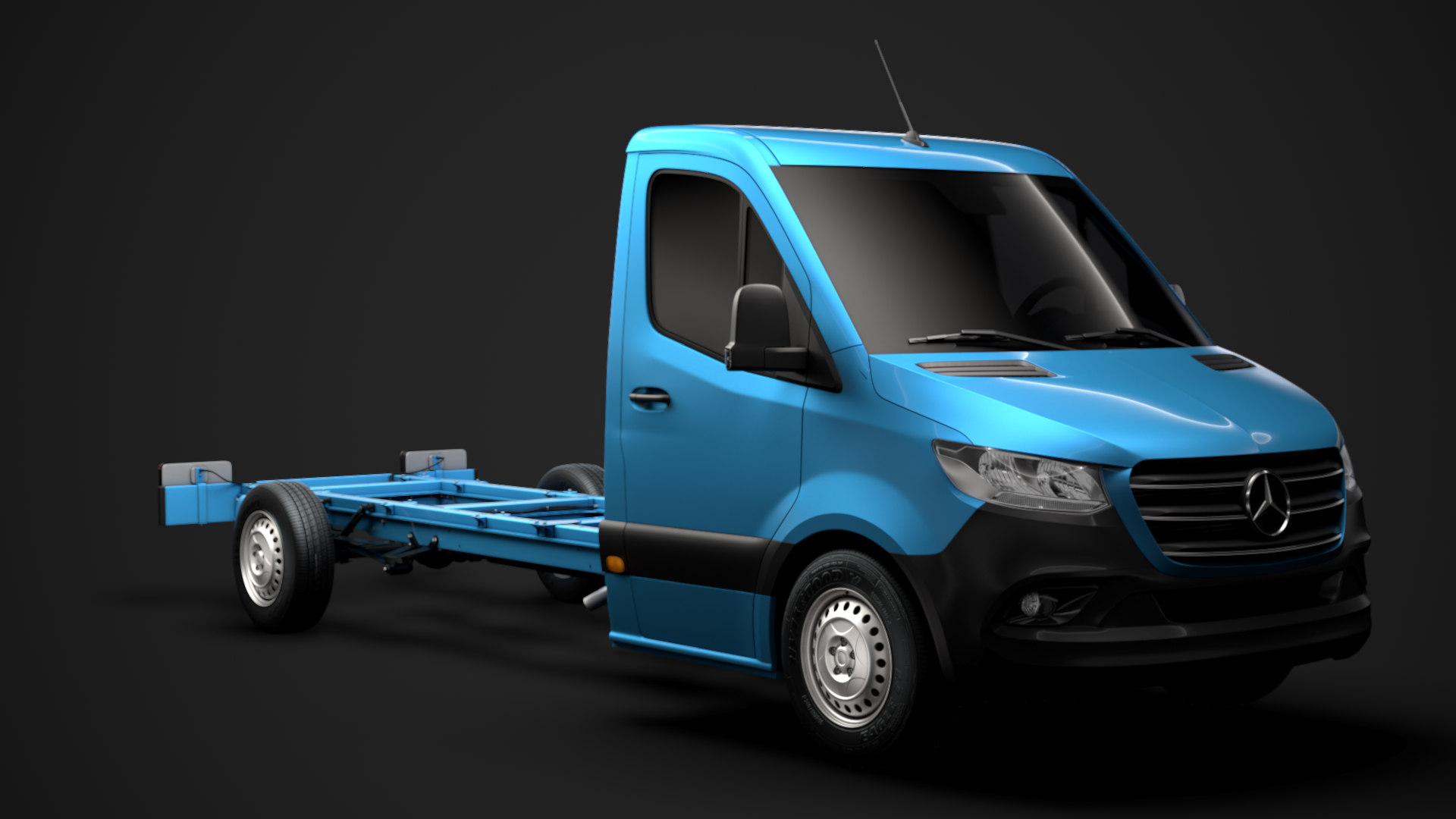 3D mercedes sprinter chassis single - TurboSquid 1452225