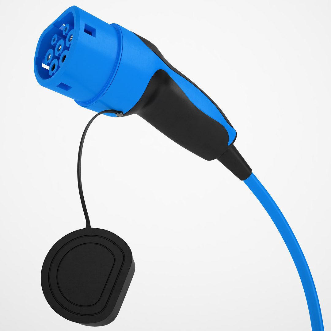 3D ev charging plug model - TurboSquid 1452334