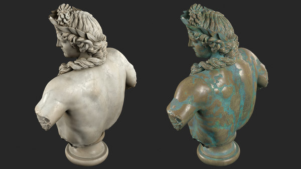 3d bust apollo