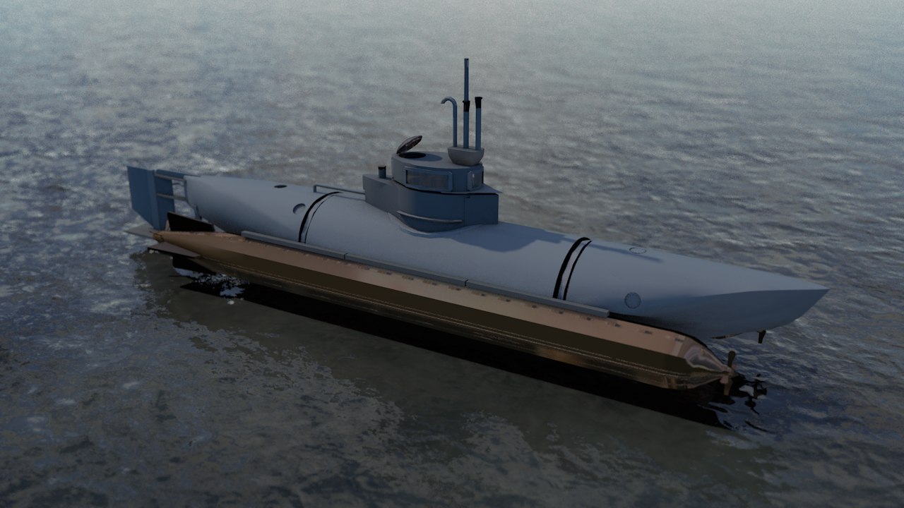 Bieber german mini submarine 3D model - TurboSquid 1452677