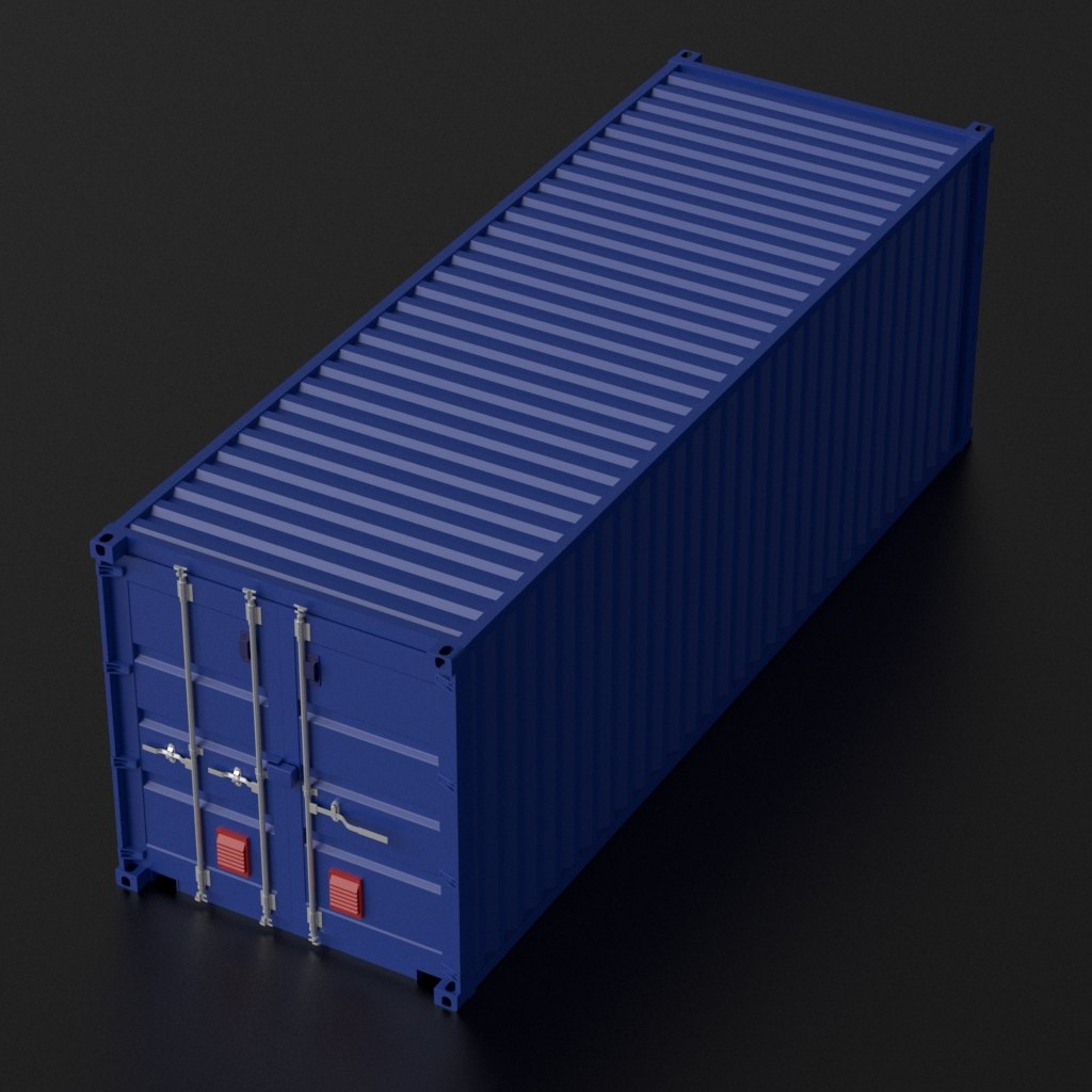 3D shipping container box model - TurboSquid 1452671