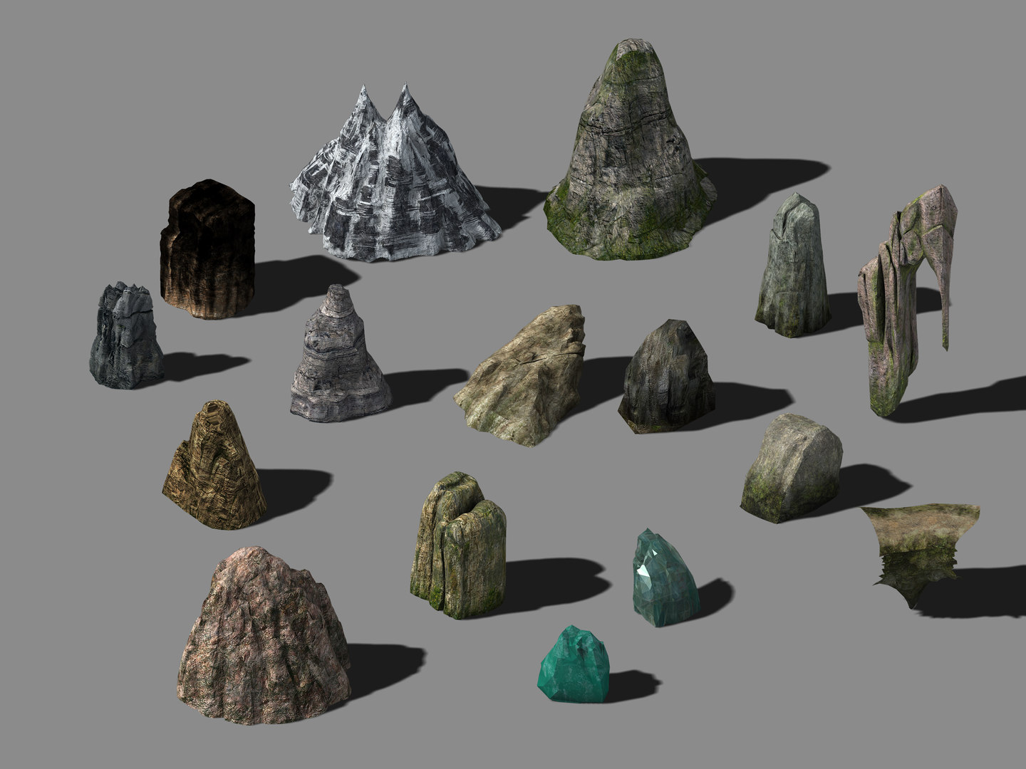 3D model various types - rock - TurboSquid 1452726