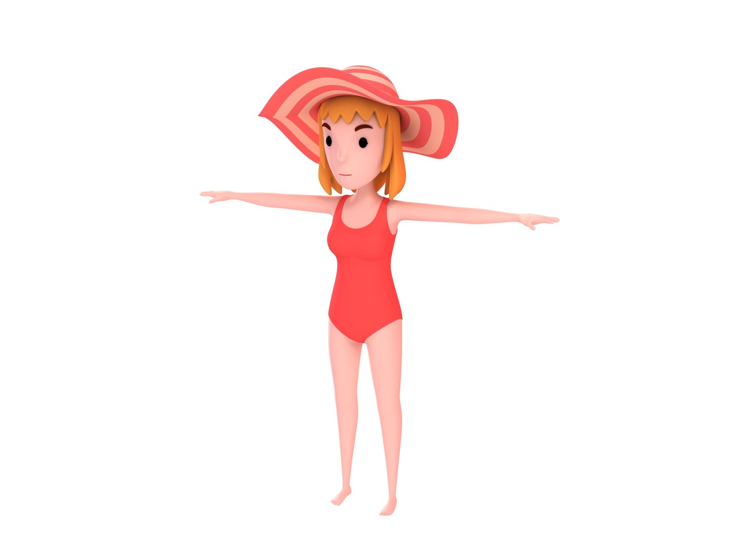 Girl character cartoon model - TurboSquid 1452727