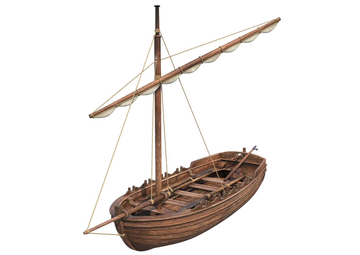 3D medieval boat - TurboSquid 1452702