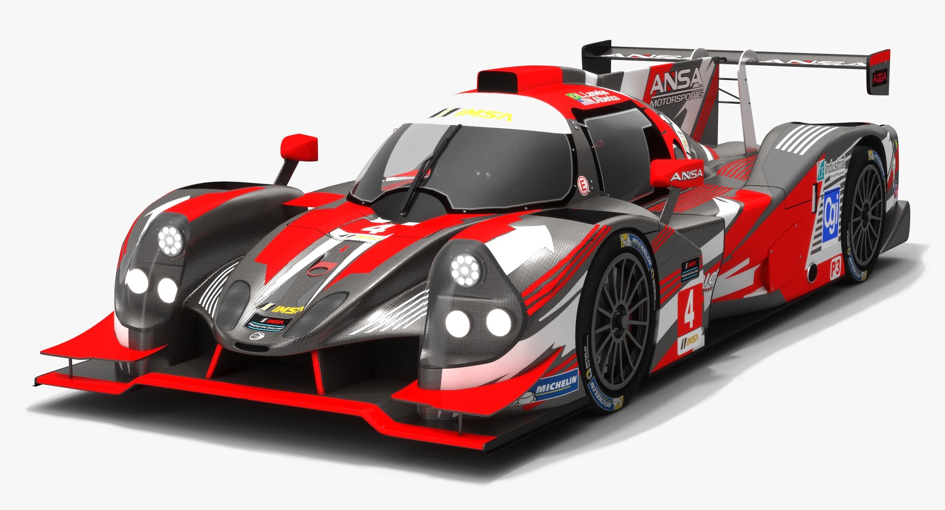 3D ansa motorsports imsa prototype - TurboSquid 1452808