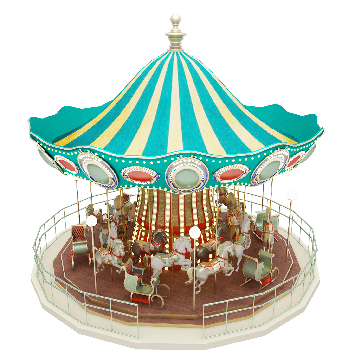 3d carousel toy atlkarunca model