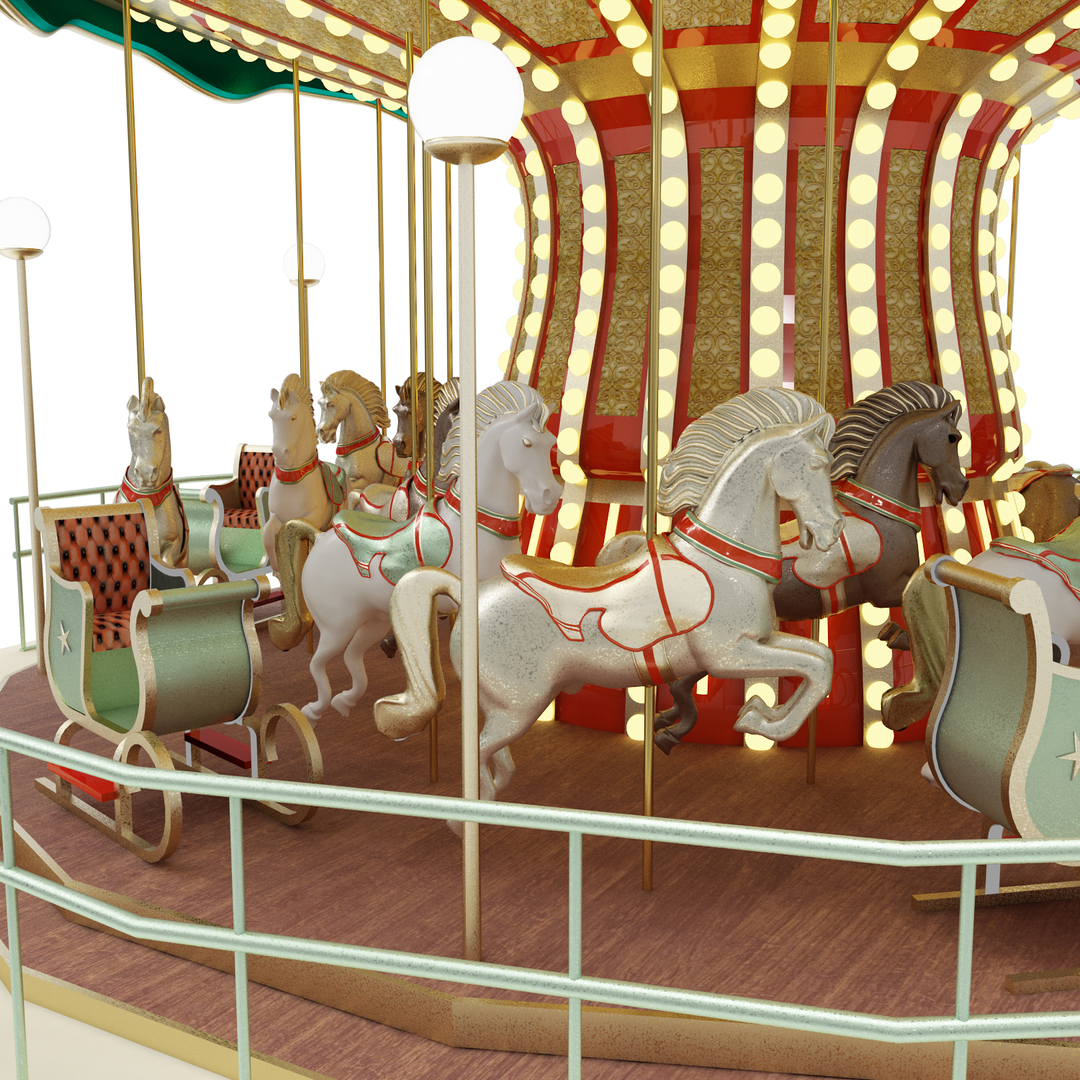 3d carousel toy atlkarunca model