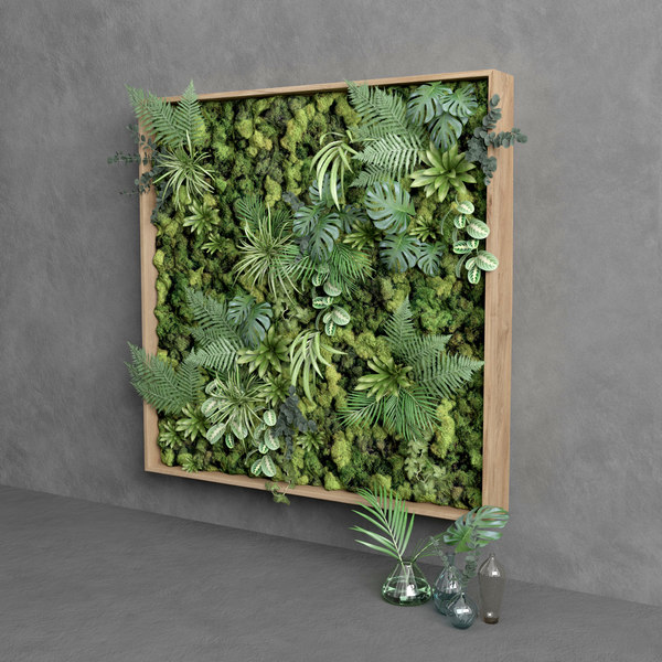 3D model decorative green moss set - TurboSquid 1453561