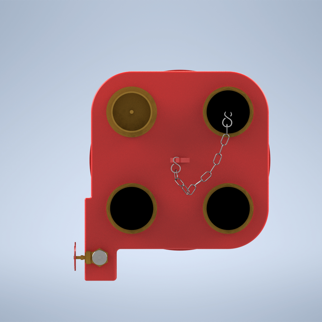 4 way breeching inlet model - TurboSquid 1453644