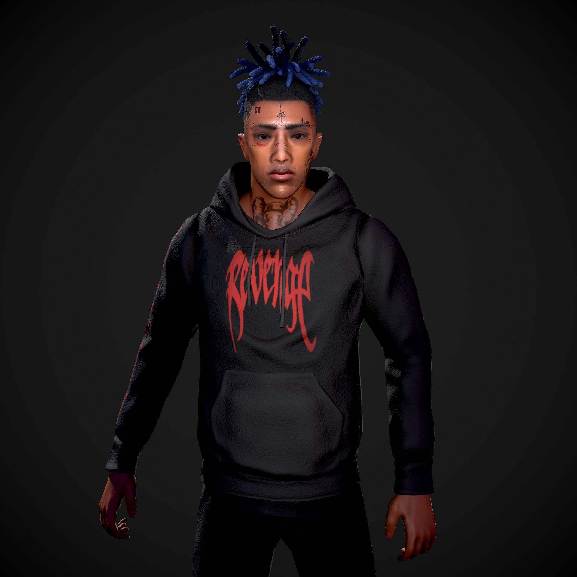 Xxxtentacion Full Body Drawing