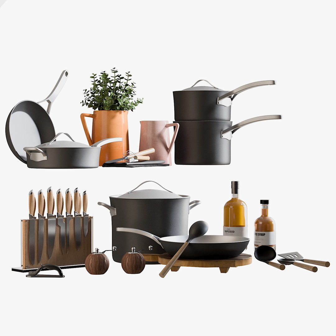 3D model realistic kitchen accessories 2 - TurboSquid 1453979