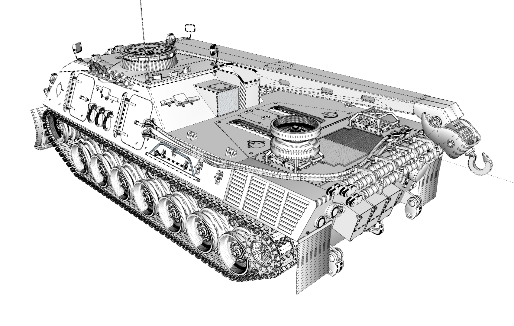 Bergepanzer 2 leopard 3D model - TurboSquid 1451916
