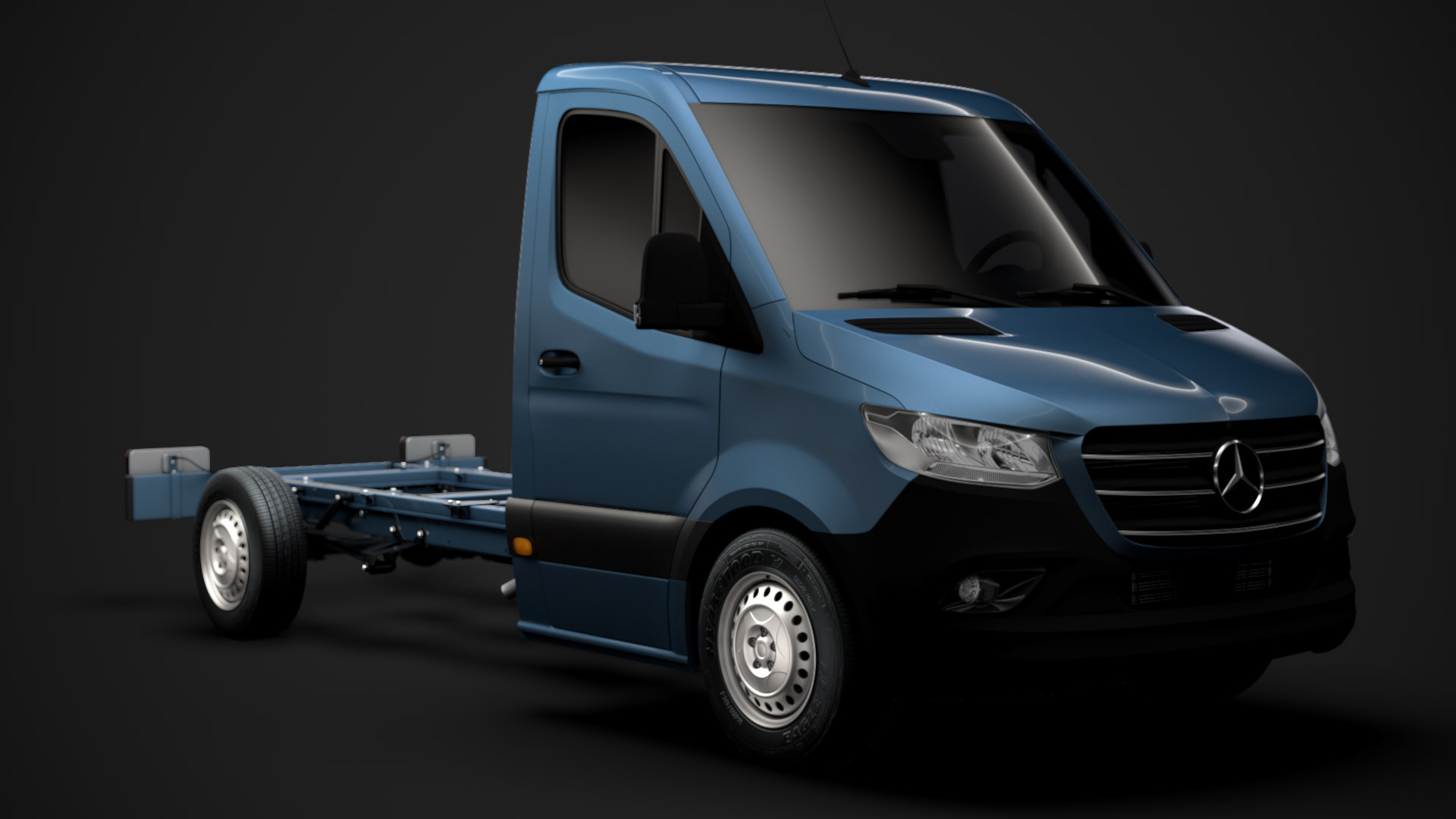 Mercedes sprinter chassis single 3D model - TurboSquid 1454437