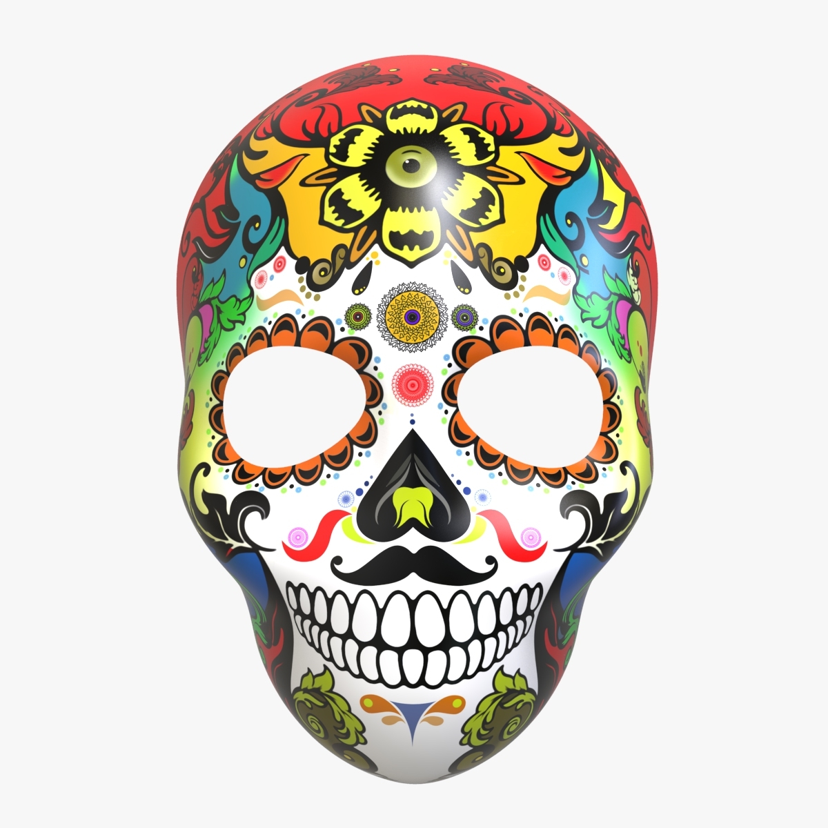 3D calavera mask skeleton model - TurboSquid 1454667