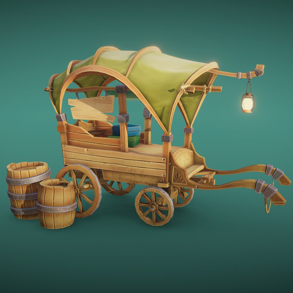 Free trade s cart 3D model - TurboSquid 1454767