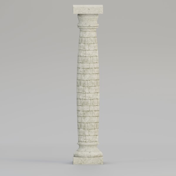 3D column marble concrete model - TurboSquid 1454892