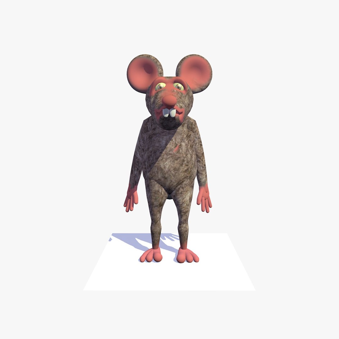 3D cartoon rat mouse rigged - TurboSquid 1454957