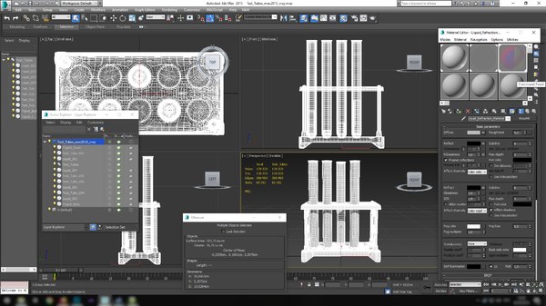 3d laboratory tripod test model