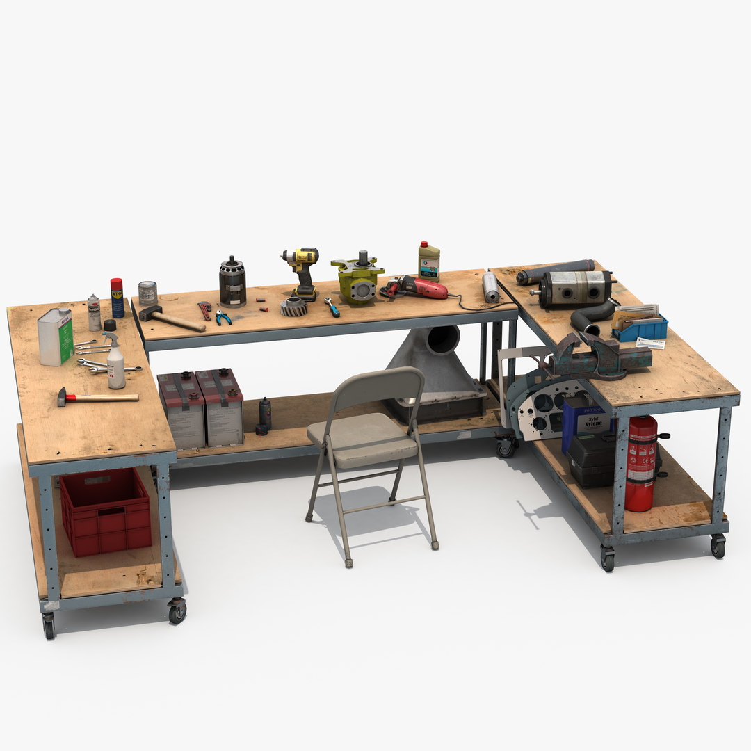 3D workbenches tools model - TurboSquid 1455037