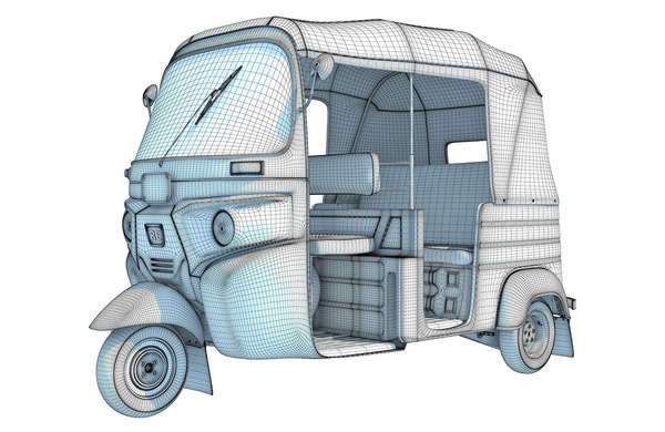 3D auto rickshaw model - TurboSquid 1455233